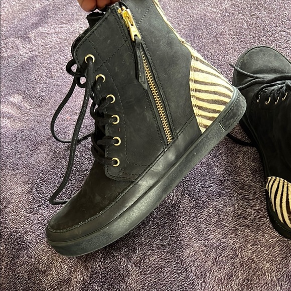 Blackstone | Shoes | Blackstone Lace Up Boots Black Hightop Design ...